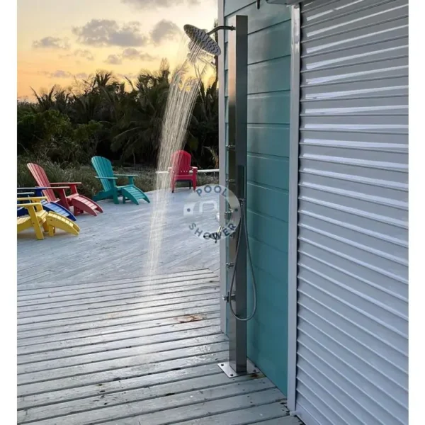 Milan Deluxe 316L Marine Grade Stainless Steel Outdoor Pool Shower With ...